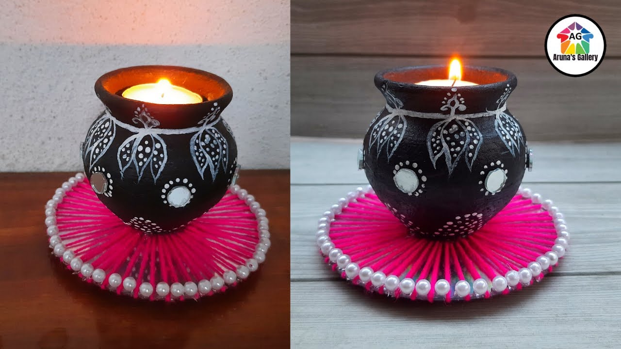 DIY Pot Painting idea | Diwali Diya Pot making | DIY Home decorating ...