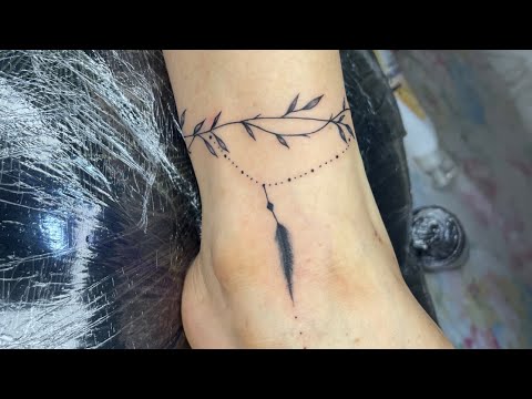 EP402 - ANKLET BRACELET TATTOO FLORAL #inkzentattoo #trending