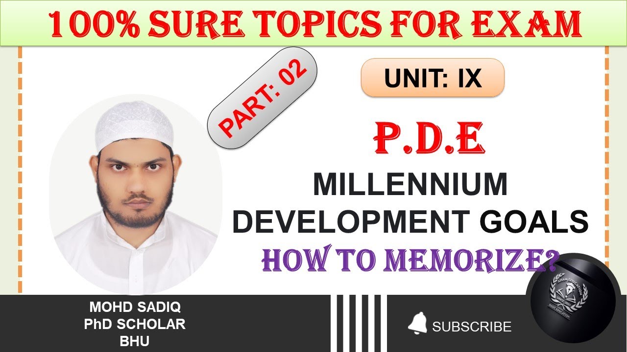 MDG | Millennium Development Goals | UGC NET & SET | 1st Paper | How to ...