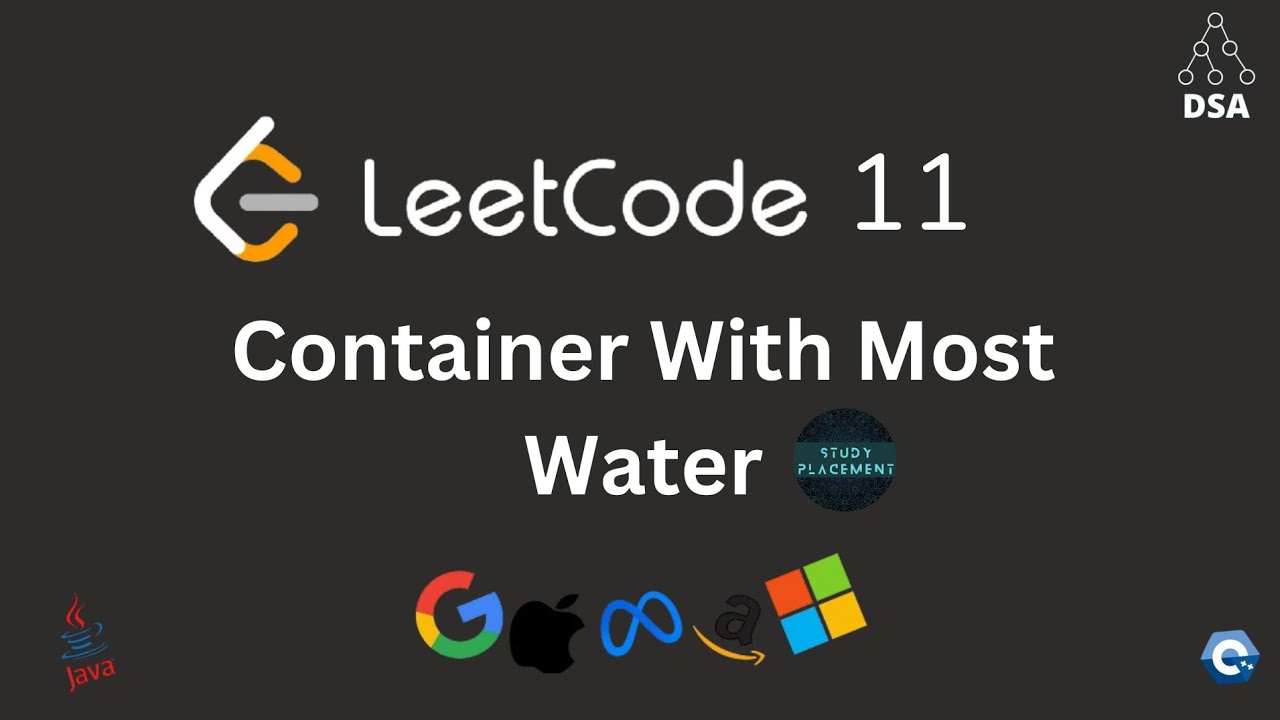 Leetcode 11 🔥 Container With Most Water | NeetCode 150 Sheet | Java ...