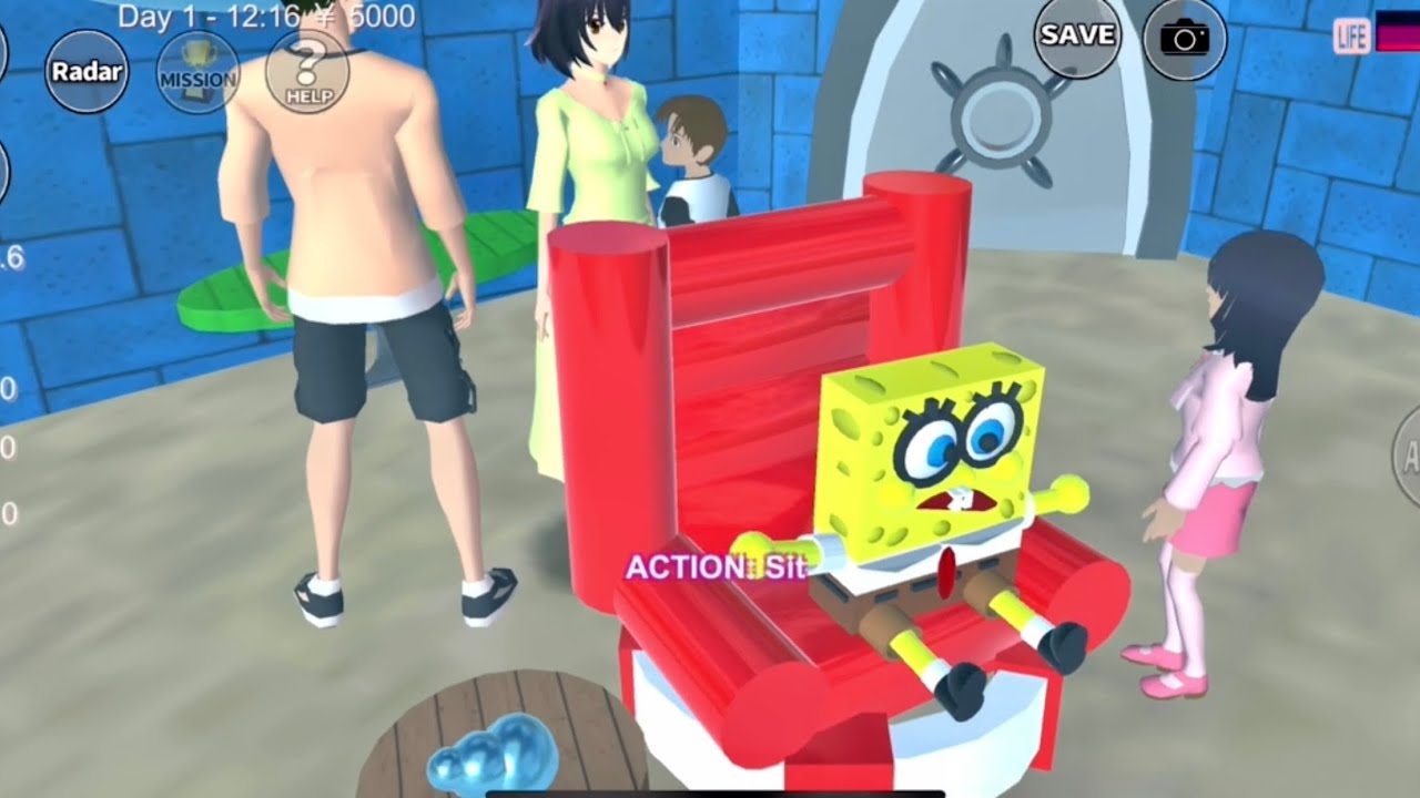 Melihat Rumah Spongebob di dalam LAUT SERAM Ga SIH? | Sakura School Simulator | Mama Lovelish ...
