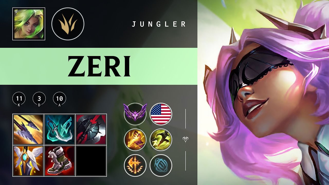 Zeri Jungle vs Lee Sin - NA Master Patch 25.22 - YouTube