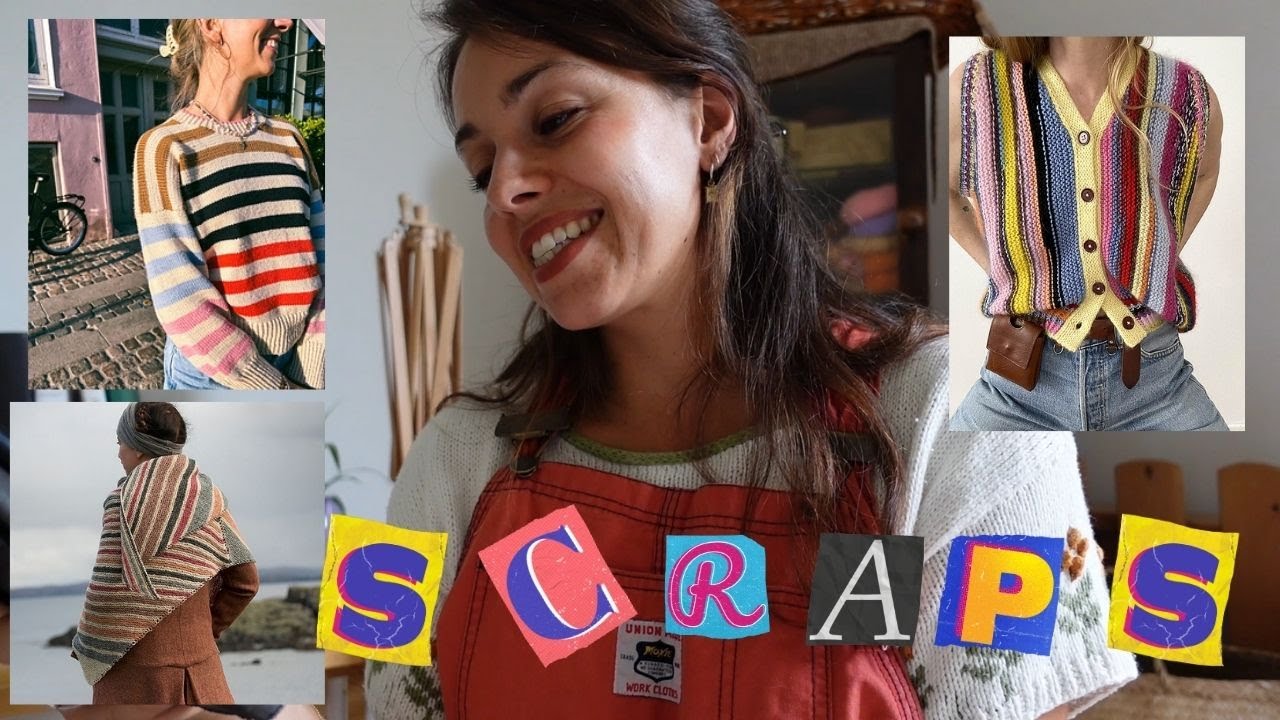 Patterns to KNIT WITH YOUR YARN SCRAPS - YouTube