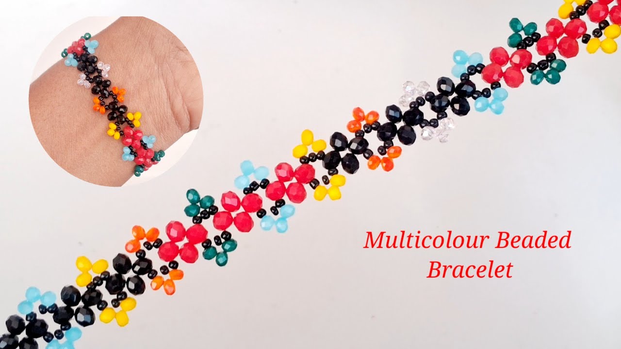 How To Make Bracelets With Beads || Beaded Jewelry Making Tutorial ...