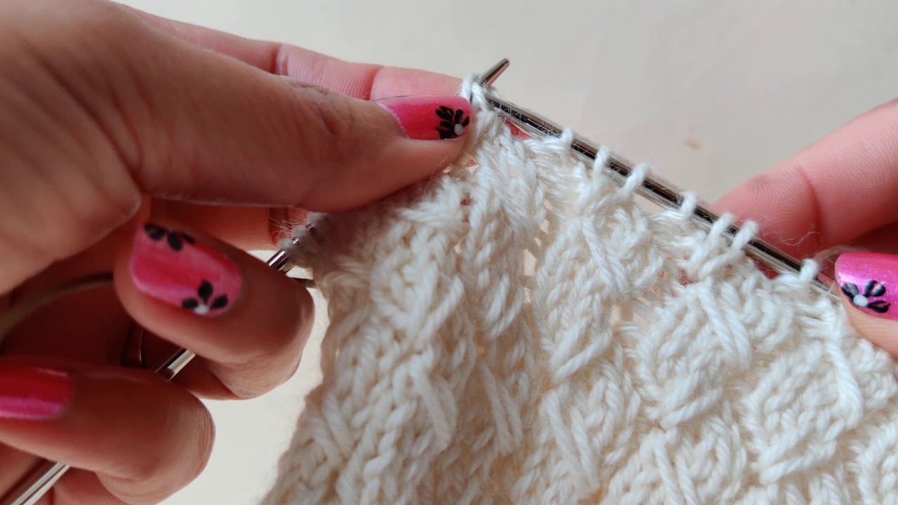 Short right slanting long stitch - YouTube