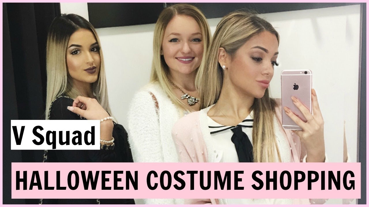 Shopping for halloween costumes! V squad - YouTube