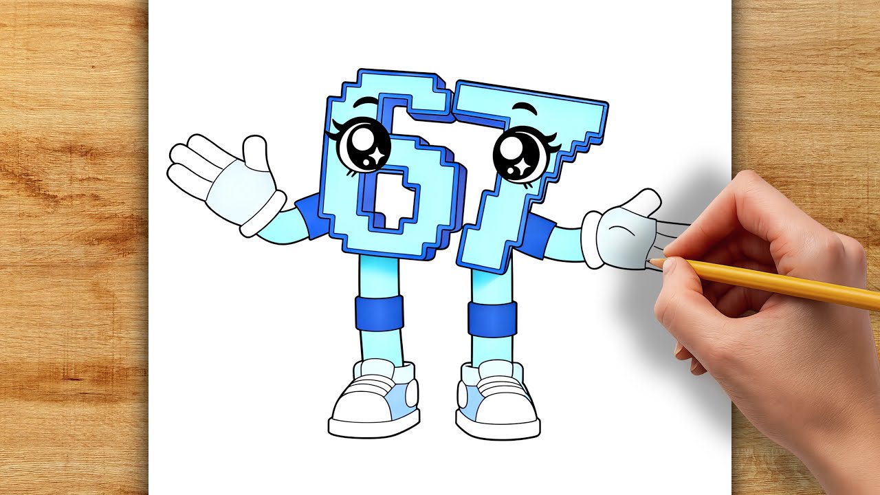 How To Draw 67 From Steal a Brainrot - Roblox Drawing - YouTube