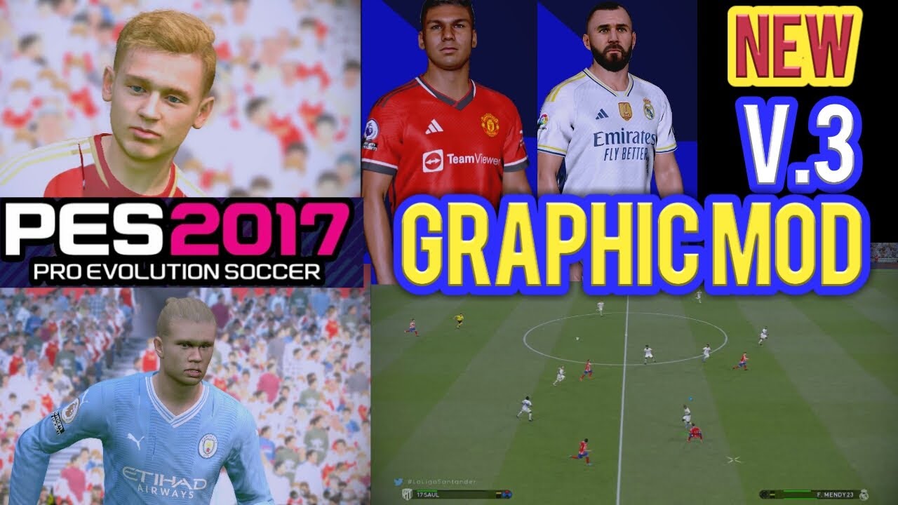 PES 2017 NEW GRAPHIC MOD V3 Season 2023 - YouTube