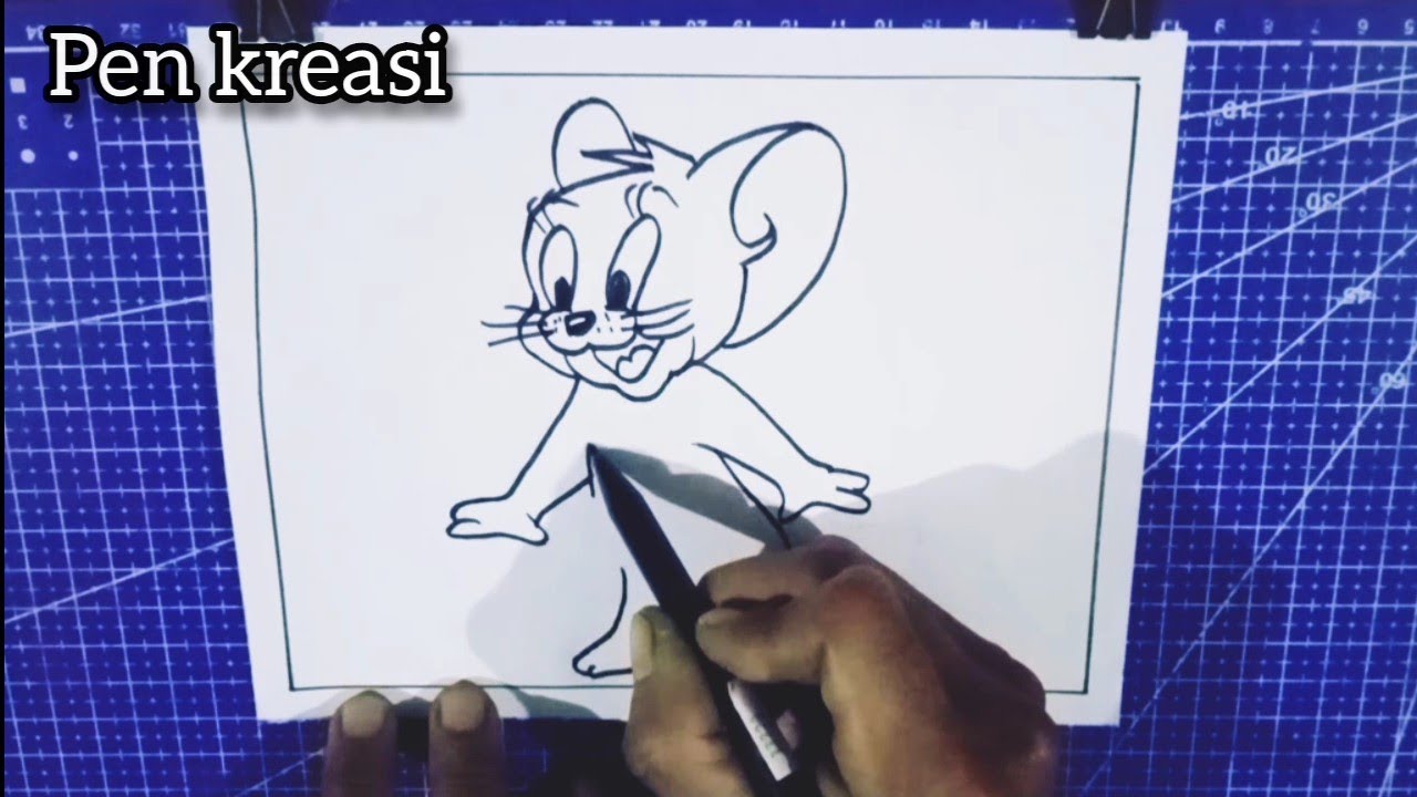 Cara menggambar kartun Jerry yang lucu/ how to draw a cute Jerry ...