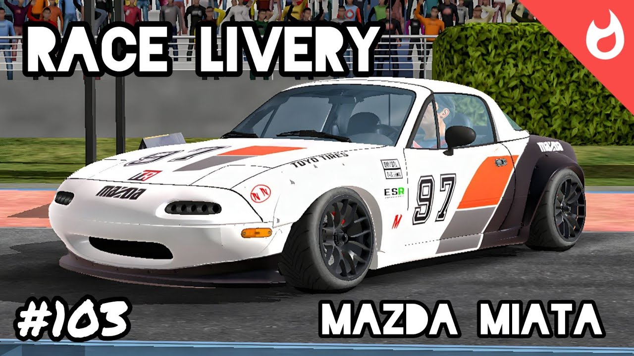 HOW TO MAKE RACE LIVERY ON MAZDA MIATA || Car Parking Multiplayer - YouTube