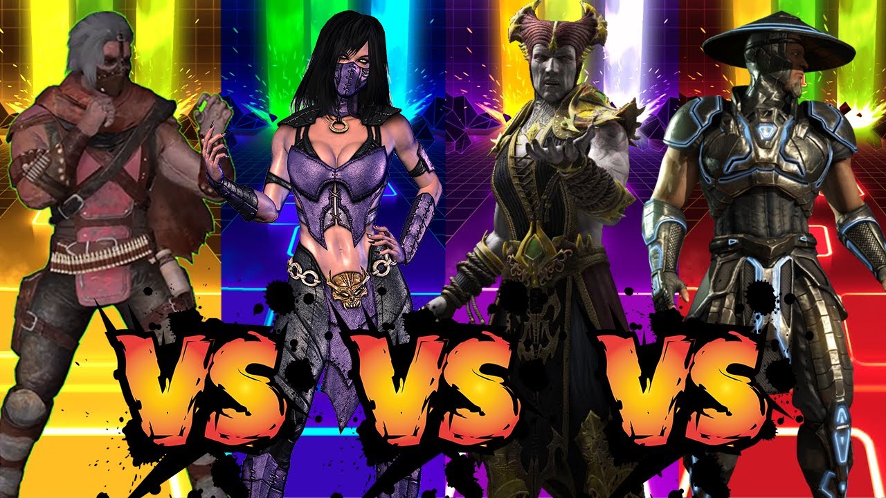 Tiles Hop - Mortal Kombat - Nomad vs Mileena vs Shinok vs Raiden - YouTube