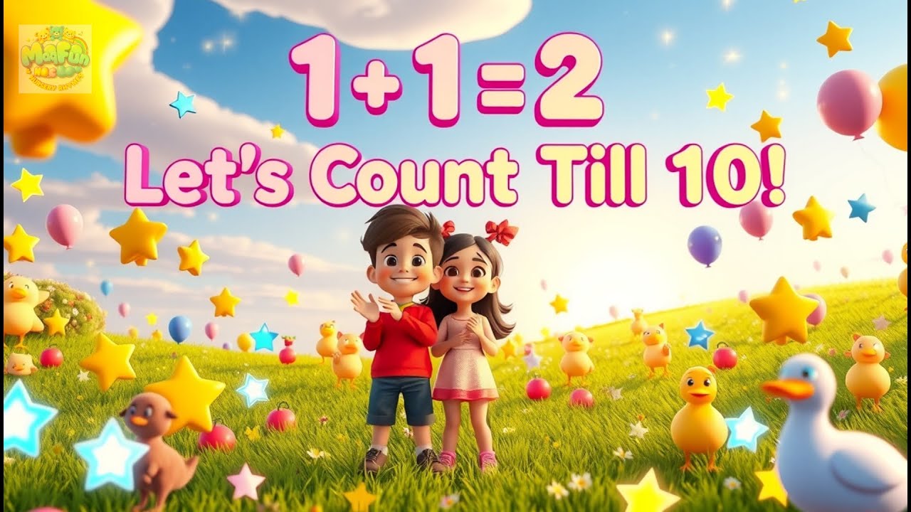 1 + 1 = 2 — Let’s Count Till 10! | The Happy Counting Song for Kids ...