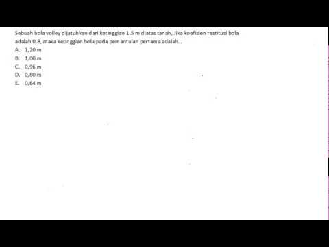 Latihan Soal Impuls & Momentum 05: Tumbukan Lenting Sebagian pada bola ...