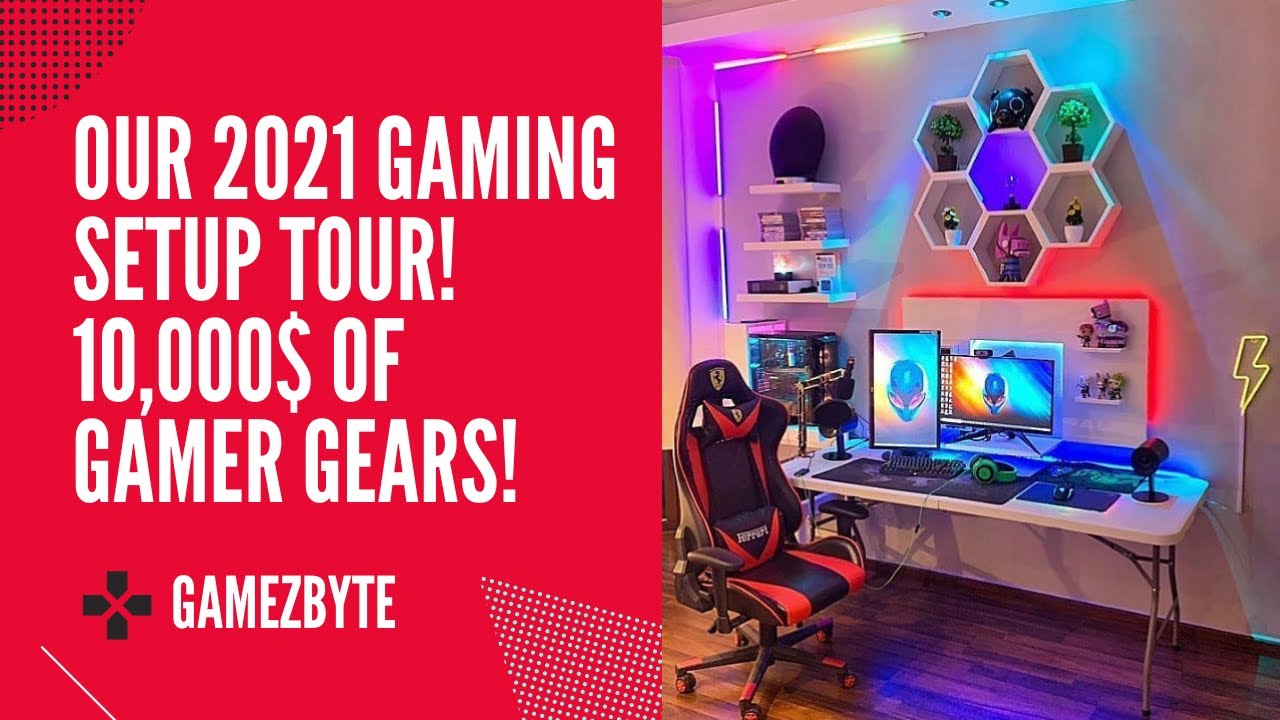 OUR 2021 GAMING SETUP TOUR! 10,000$ OF GAMER GEARS! - YouTube