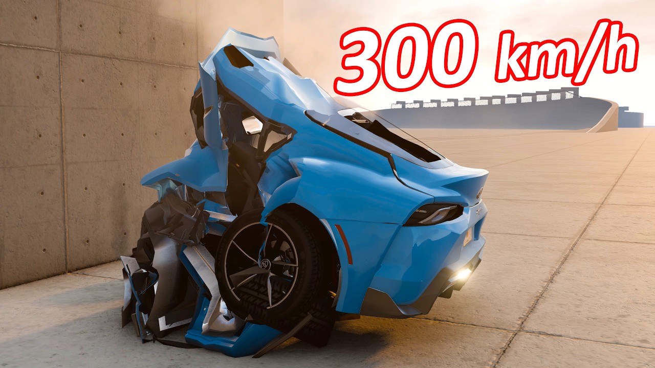 Toyota Supra CRASH TEST Review: Wall + Car Impacts at MULTIPLE Speeds ...