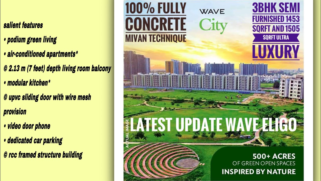 Latest Update Wave city Ghaziabad/Wave Eligo/Construction Update/Sample ...