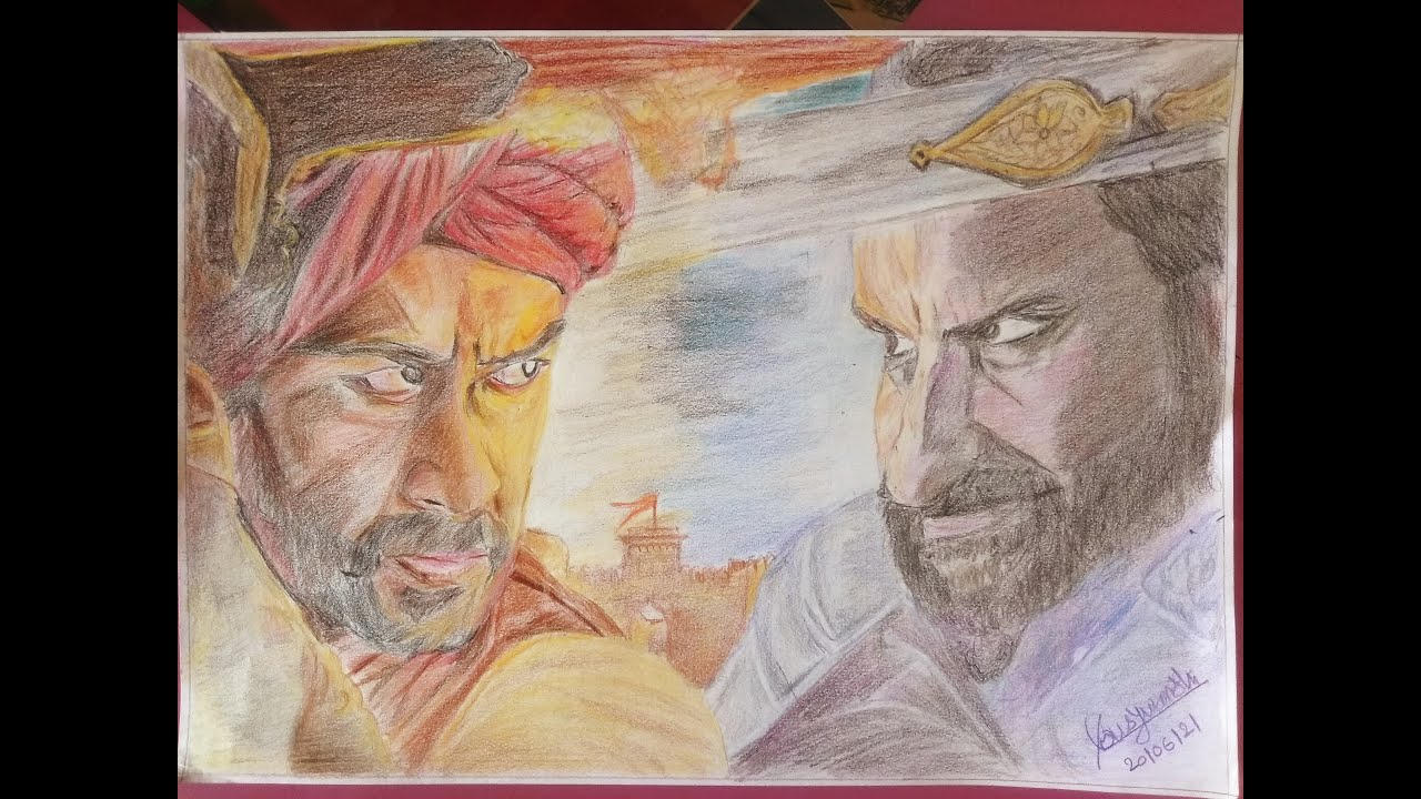 tanaji vs udaybhan......sketch by mayur suryawanshi - YouTube