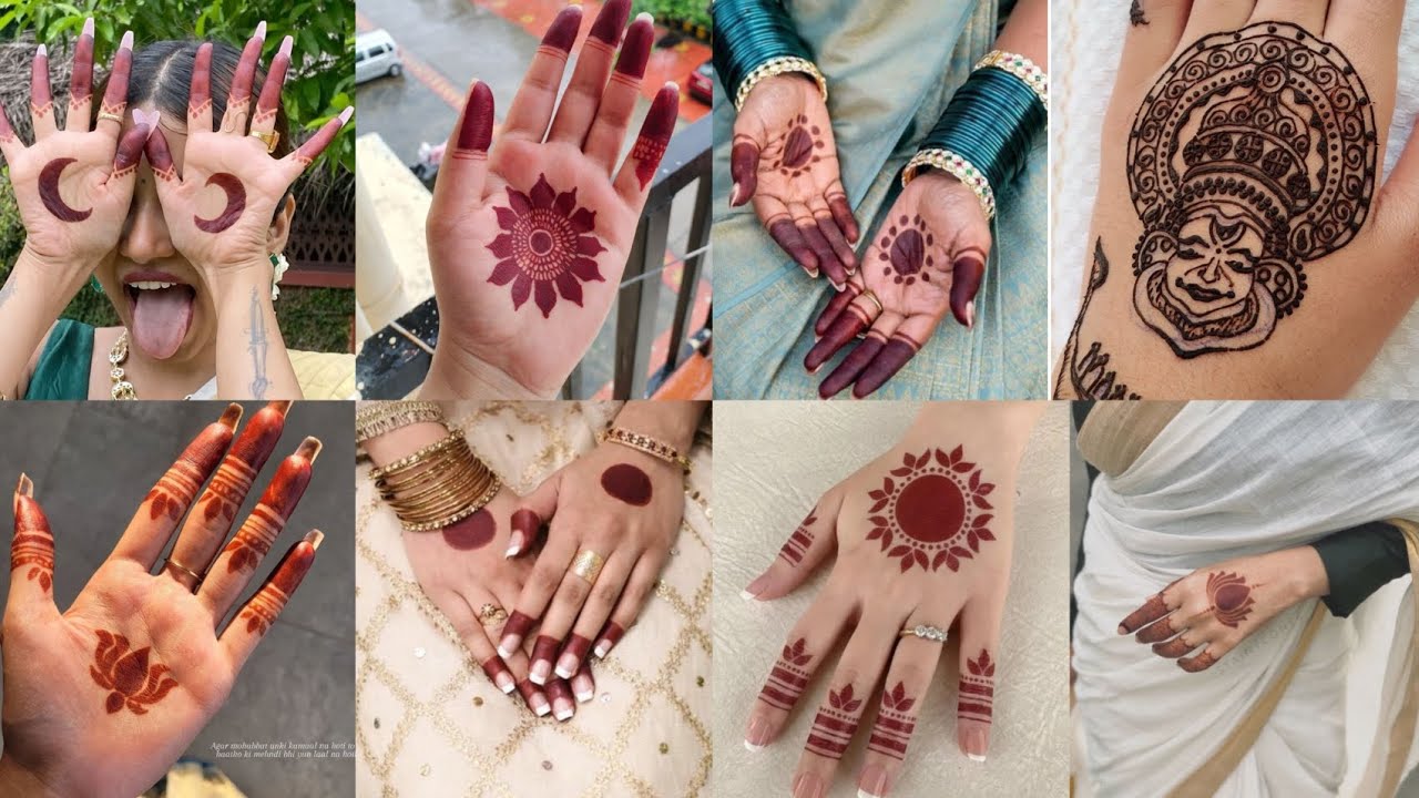 Onam special mehndi design 2024 simple and beautiful - YouTube