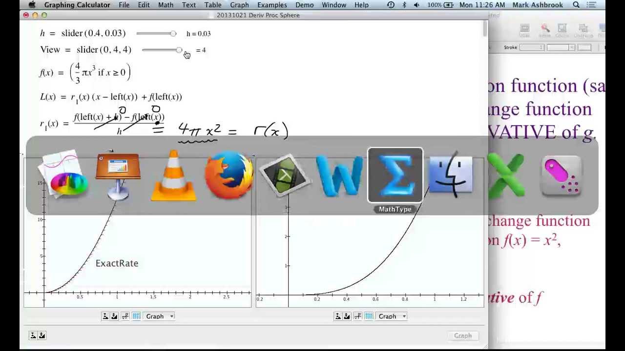 MAT 270 Mon Oct 21: Exact Rate from Accum - YouTube
