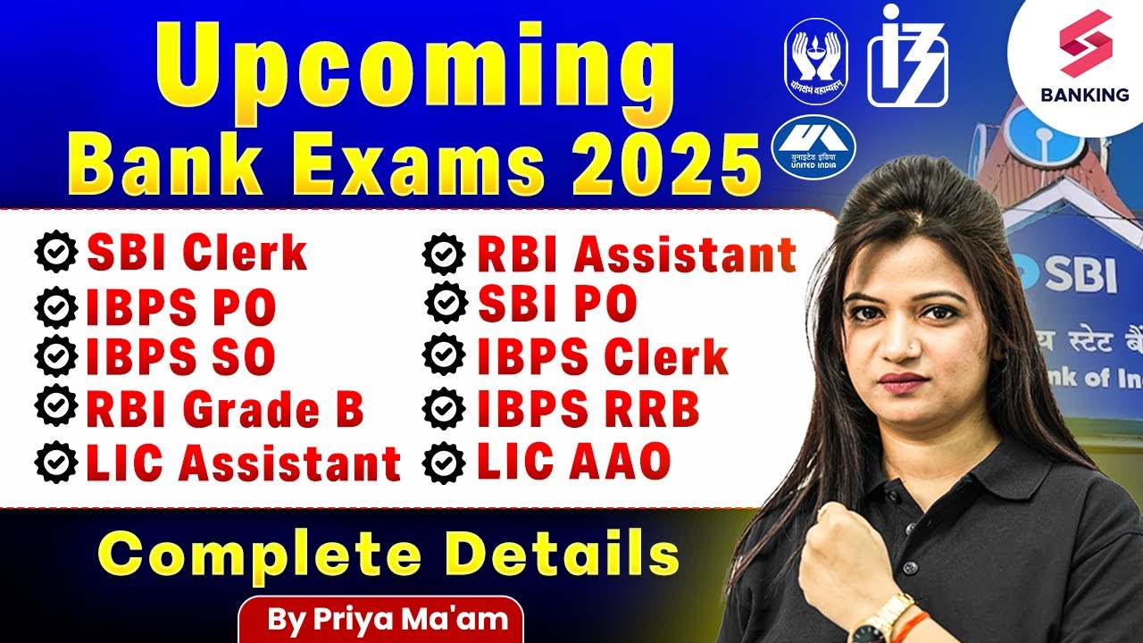 Upcoming Bank Exams 2025 | Bank Exam Calendar 2025 | Banking Exam ...