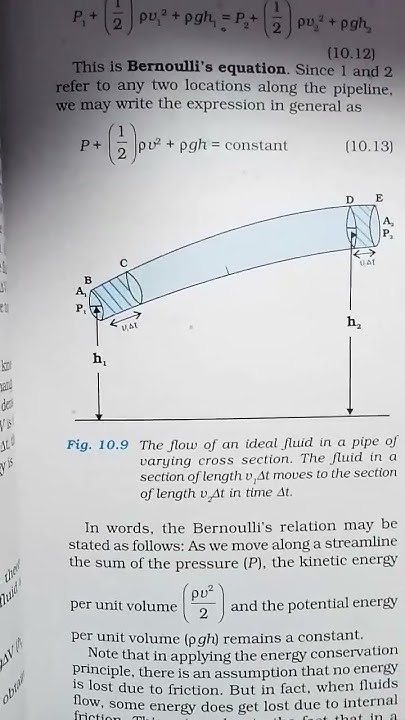 Bernoulli's Equation #Mechanical Property of Fluids #Physics - YouTube