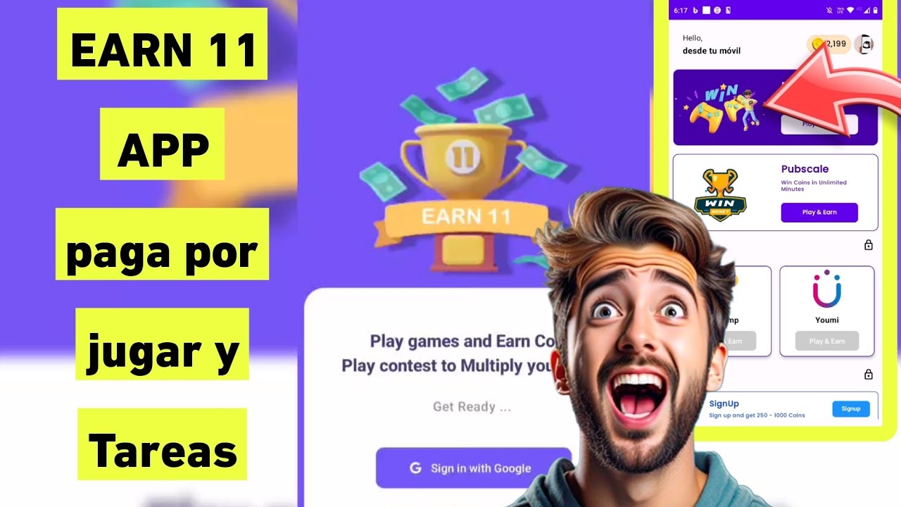 Dinero Fácil con EARN 11! La App que te Paga por Jugar y Completar ...