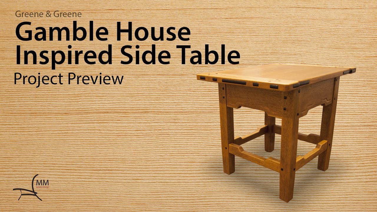 Gamble House Inspired Side Table Project Preview - YouTube