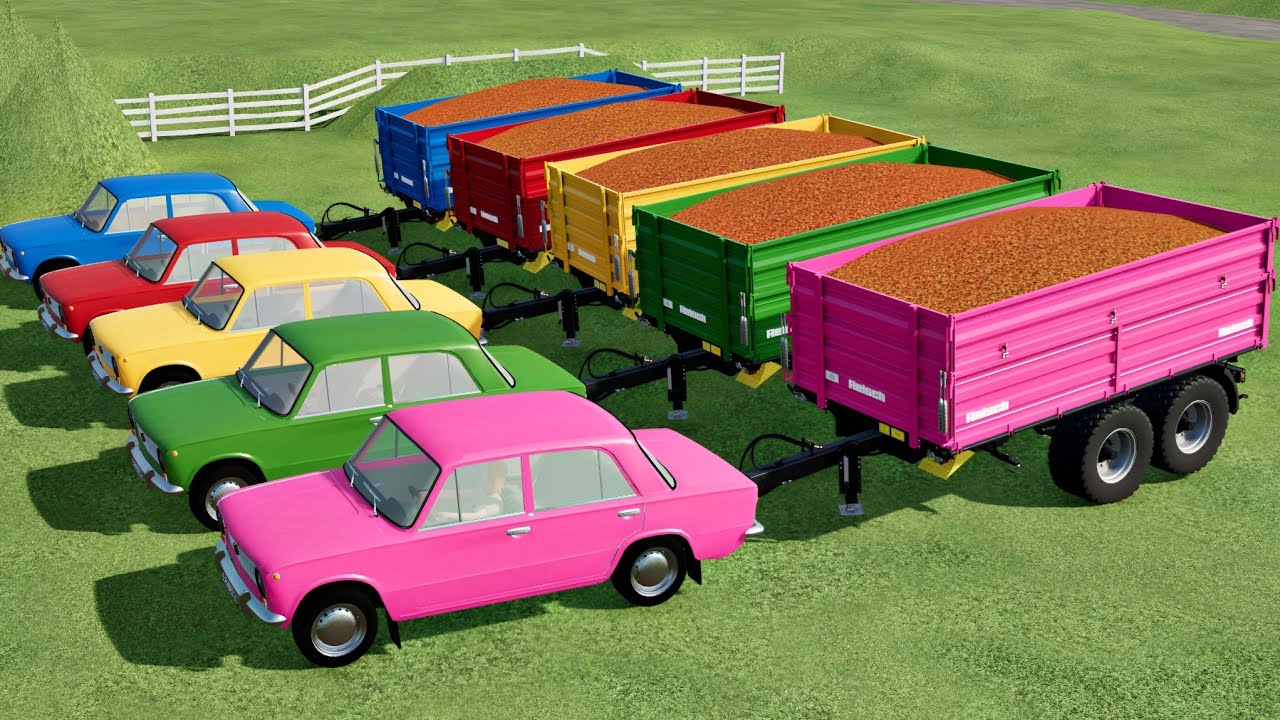 MINI CARS WITH COLORS !!GRAPES SELLING WORK WITH CARS IN FS 22I I - YouTube
