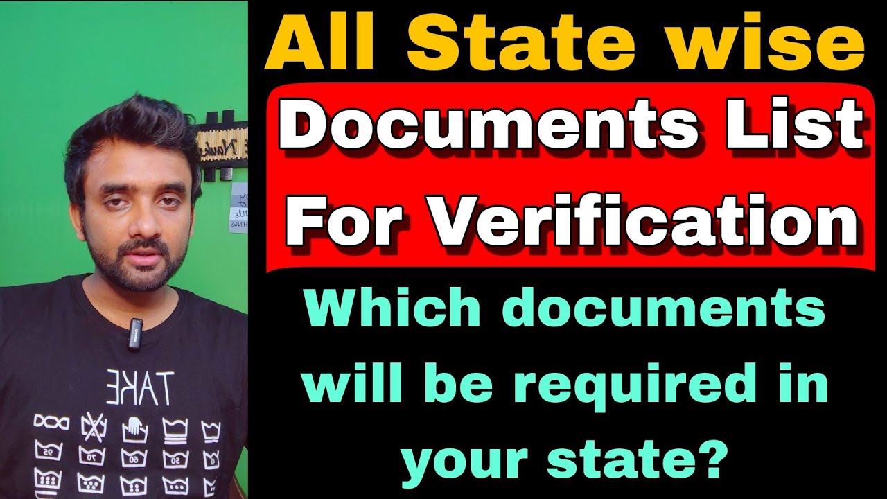 List Of State Documents Verification||State Wise Documents Requirements ...