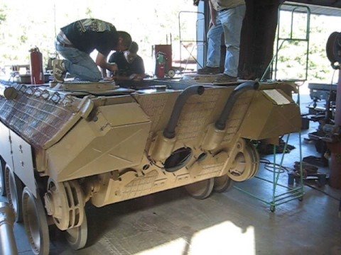 Panther tank engine, first start in tank - YouTube