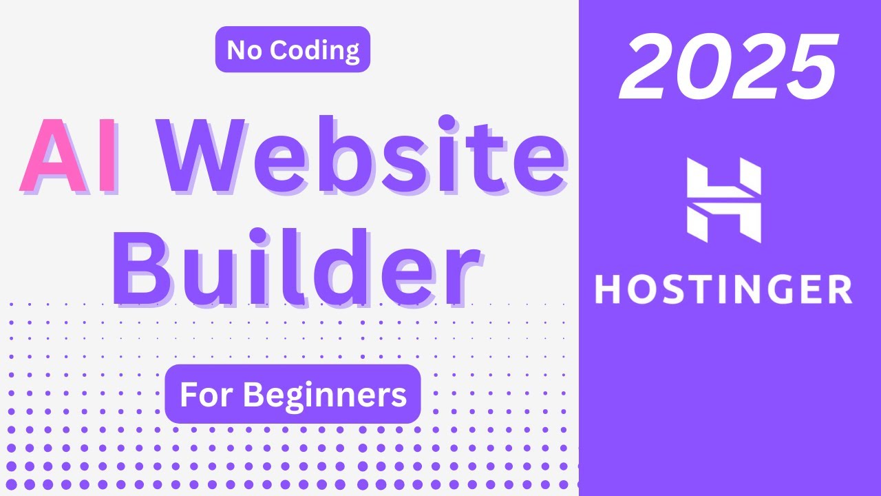 For Beginners - Hostinger AI Website Builder Tutorial (Step by Step) - YouTube
