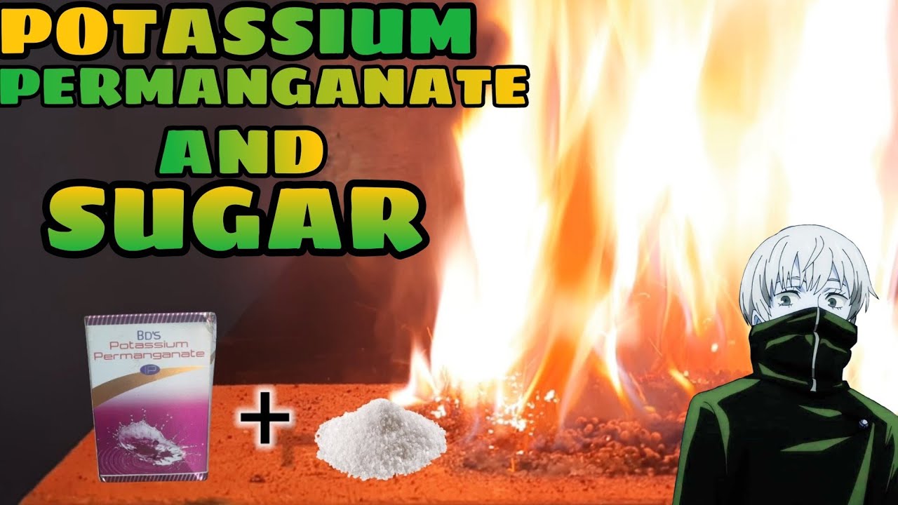 POTASSIUM PERMANGANATE WITH SUGAR | POTASSIUM PERMANGANATE + SUGAR ...