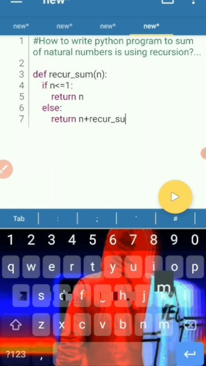 😱how To Write ️ Python Program To Sum Of Natural Numbers 😱pythoncodingpythonshortsshorts 🐍🐍
