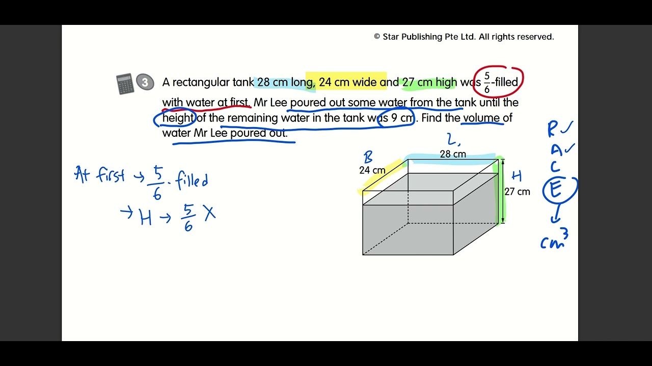 5A WB Pg 157 L2 Q3 Chap 5 Volume Word Problems - YouTube