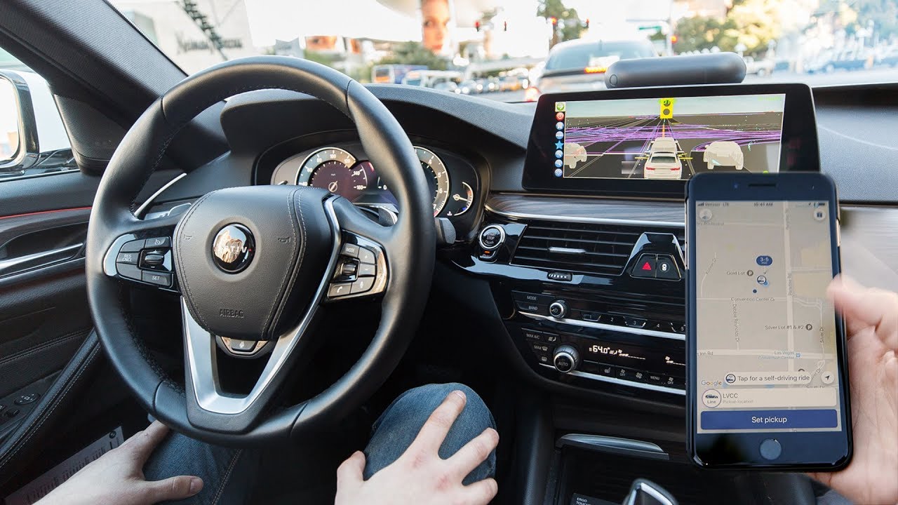 Self-driving Lyft first ride - YouTube