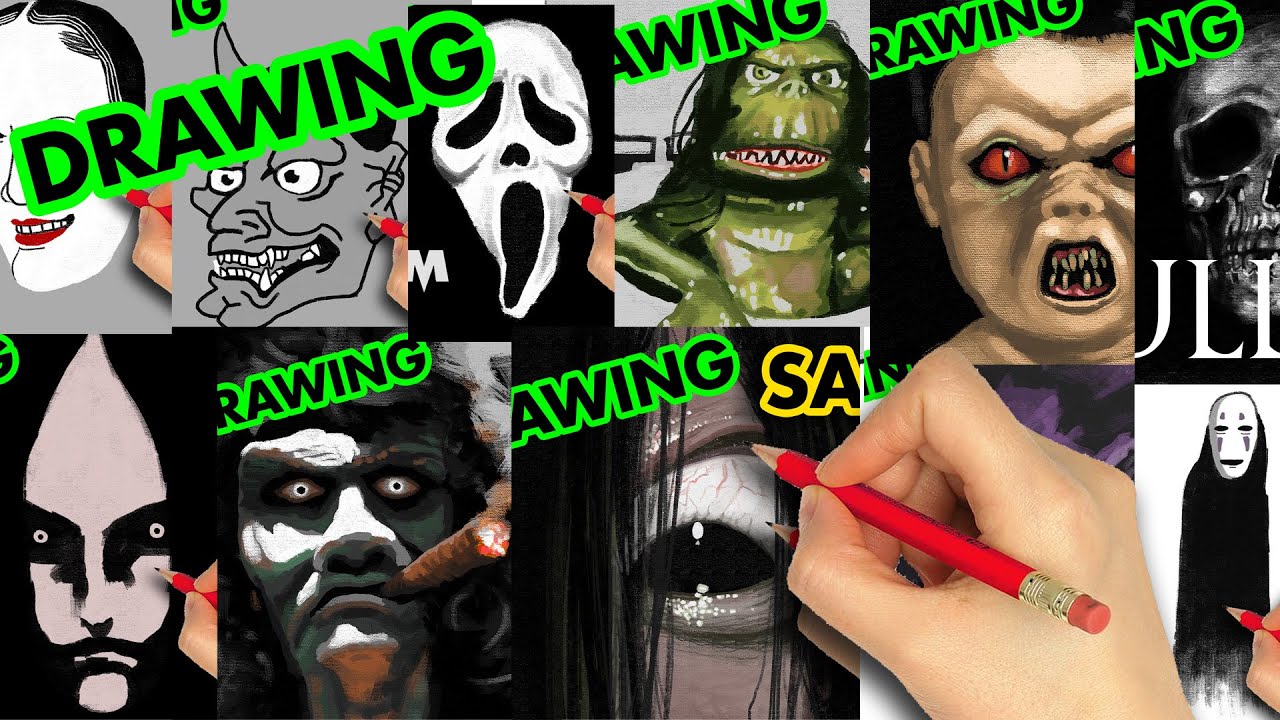 how to draw Horror | Art Therapy - YouTube