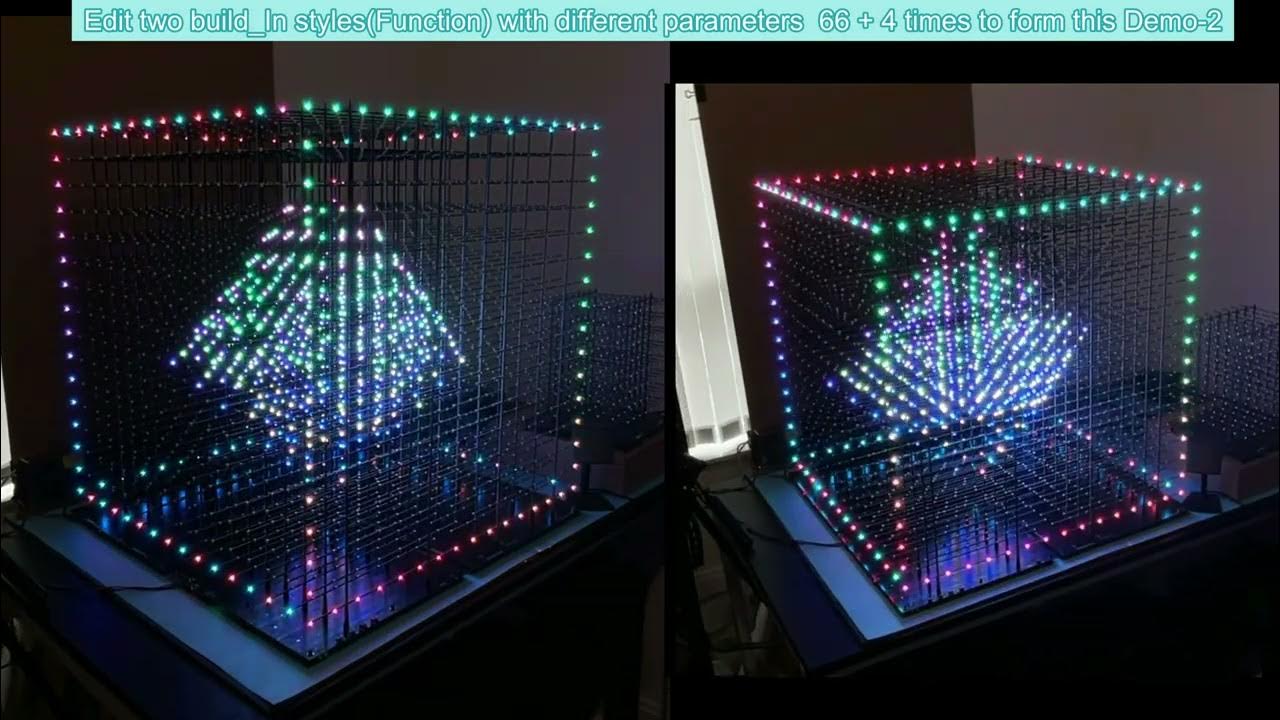 3D led cube 16x16x16 of larry.ya Edited Styles Demo - 2 - YouTube