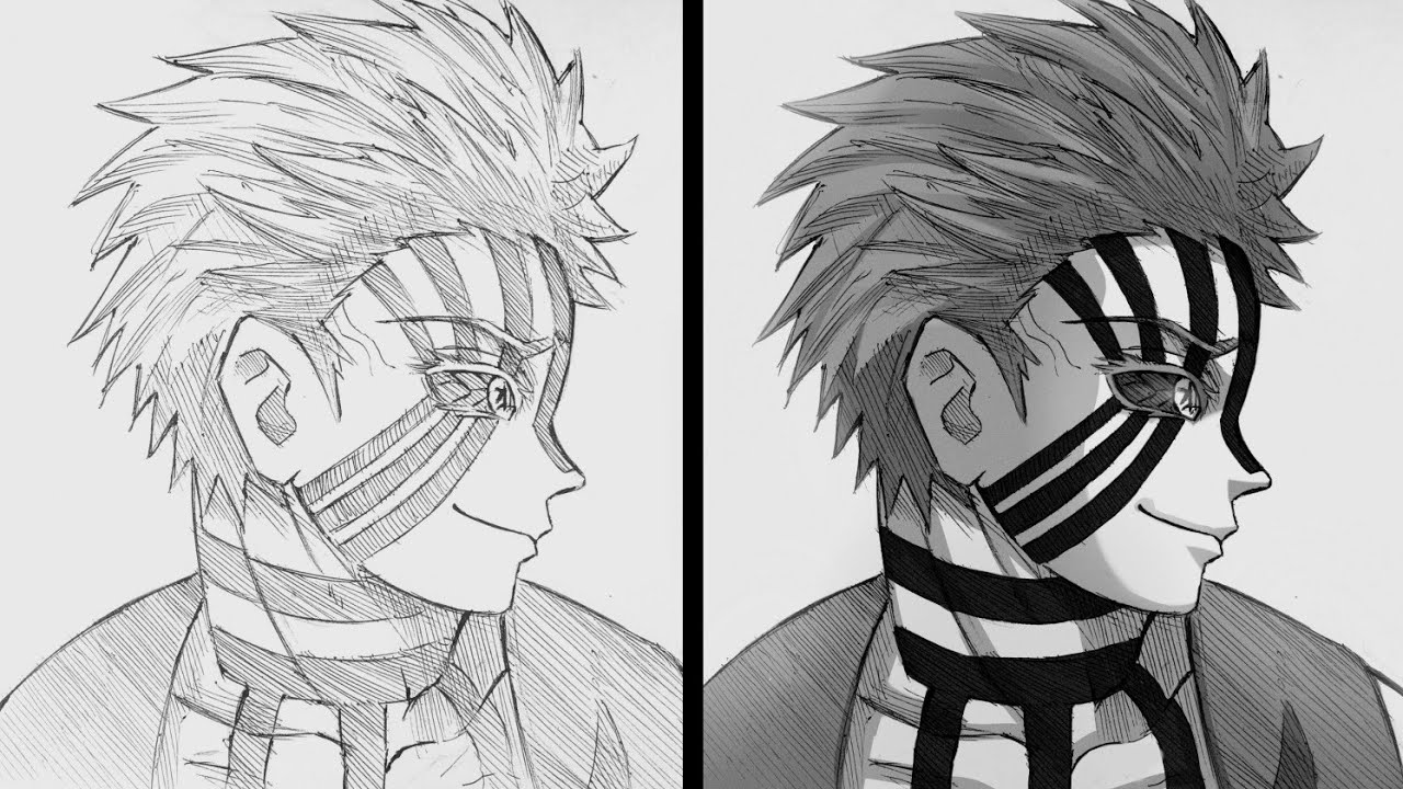 How to Draw AKAZA from DEMON SLAYER Step-by-Step Very Easy - YouTube