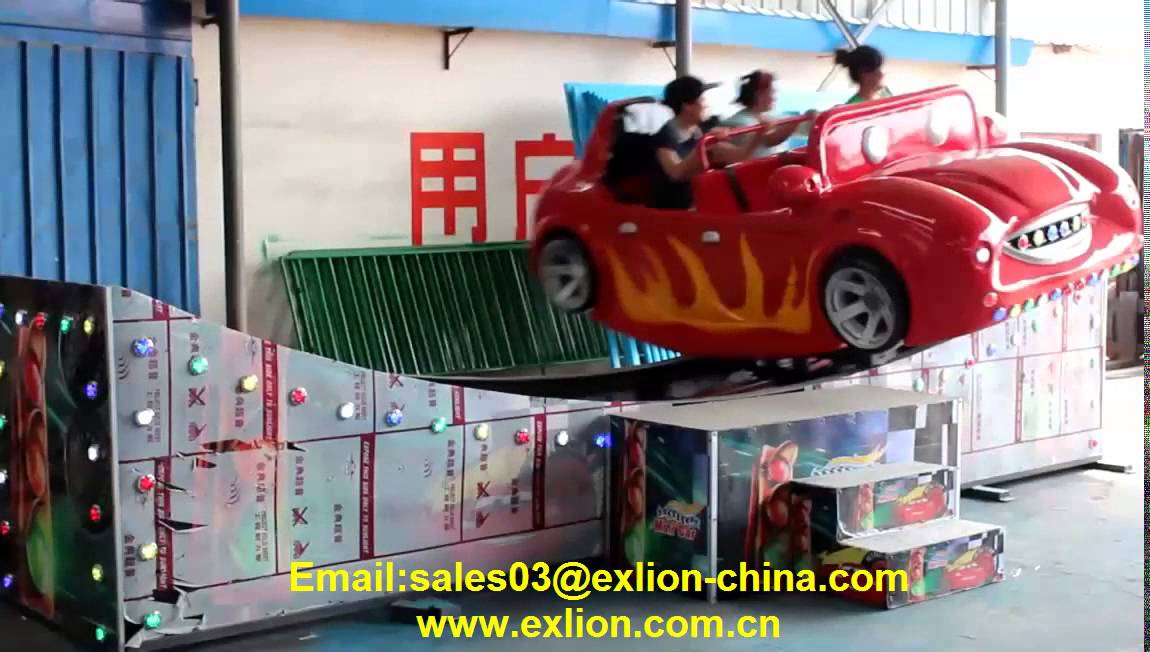 Amusement park rides mini flying car rides, mini car rides - YouTube