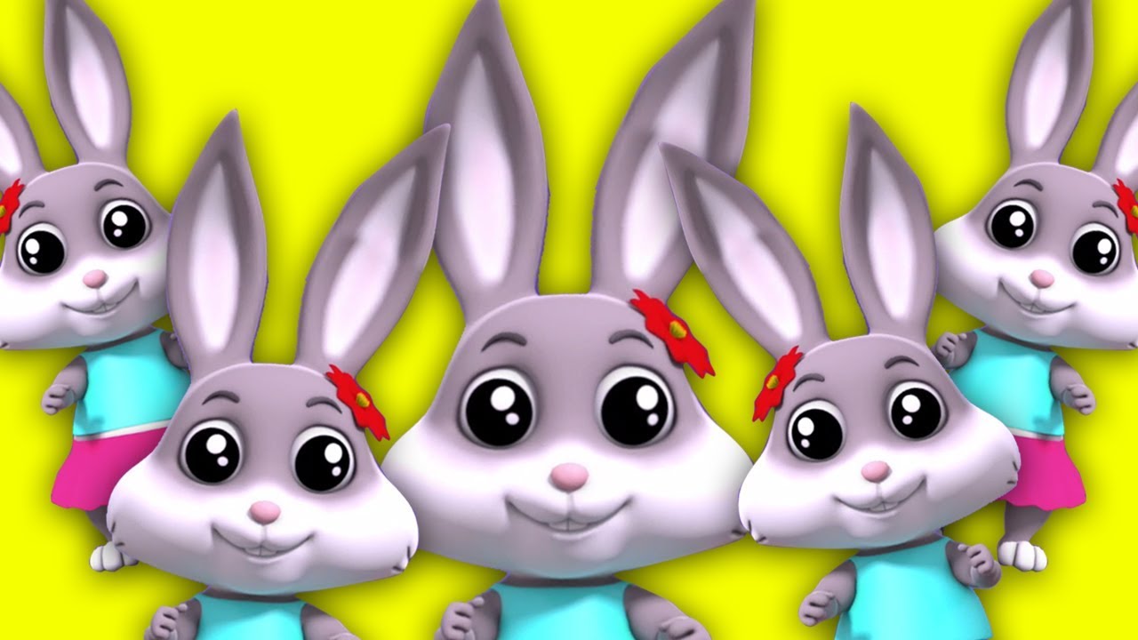 кролик палец семья | Дошкольная песня | 3D Rhymes | Rabbit Finger ...