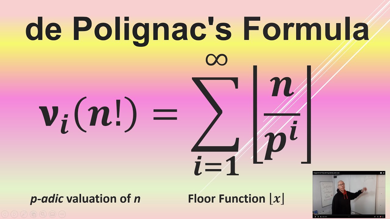 de Polignac's Formula - YouTube