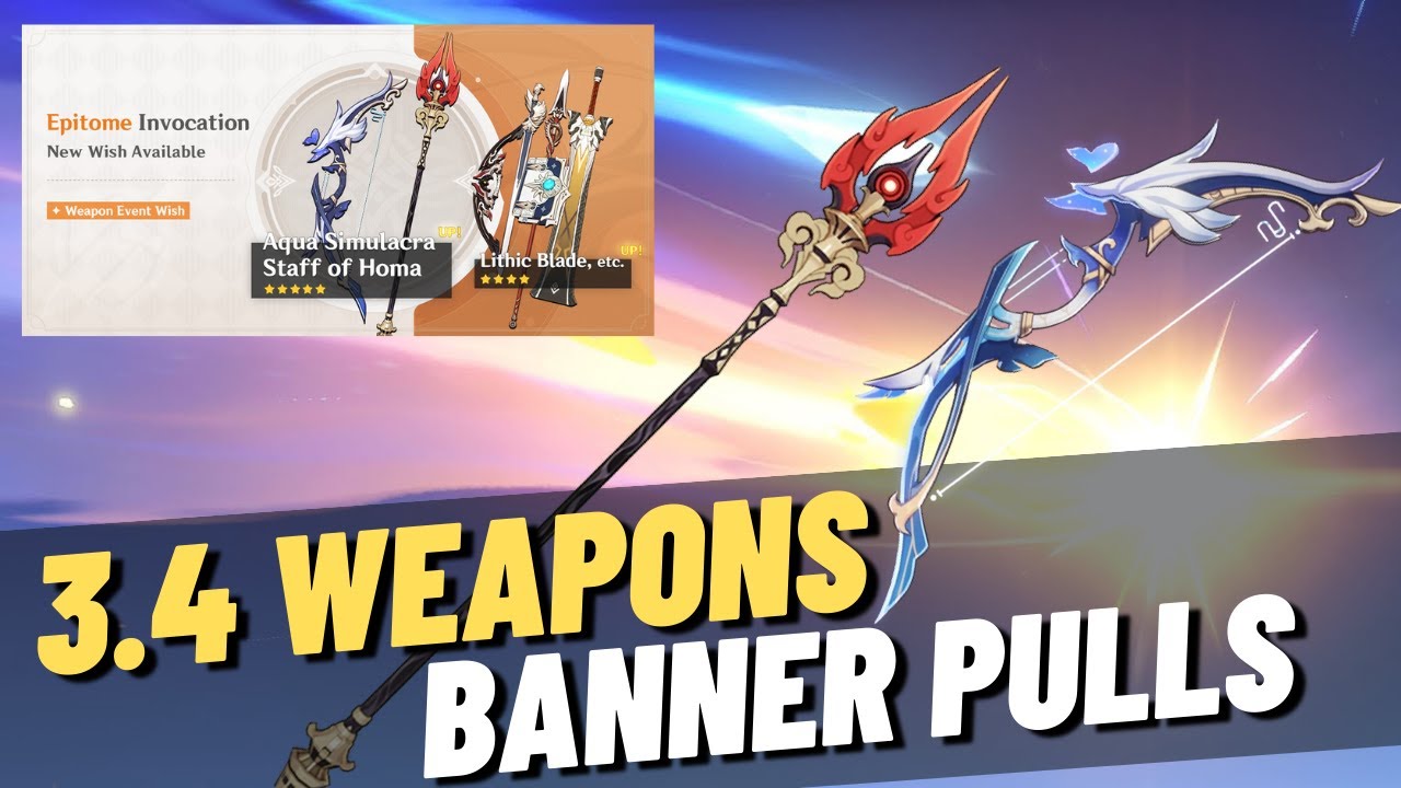 Pulling For the Staff of Homa!!! | Genshin Impact 3.4 - Epitome ...