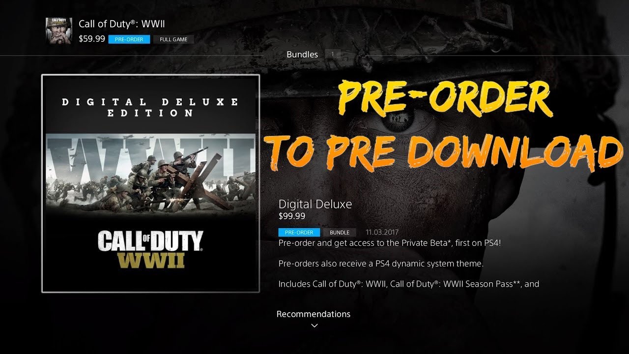 Call of Duty WWII Pre Order - YouTube