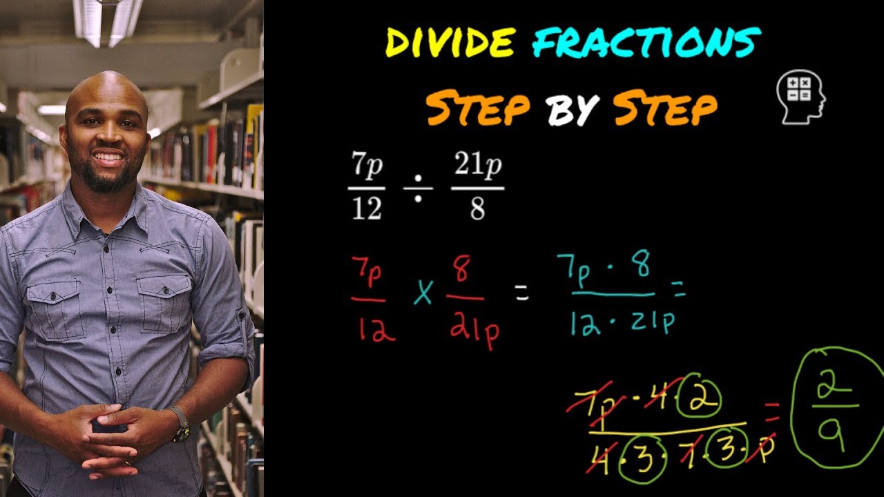 Divide fractions STEP by STEP| Pre Algebra | The Algebra Guy - YouTube