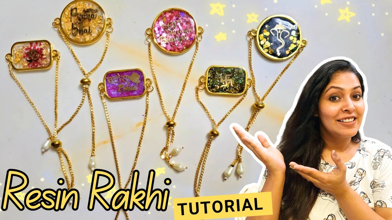 Resin Rakhi Tutorial For Beginners| UV Resin Rakhi | Resin Art At Home ...