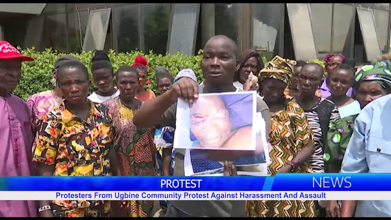 Protesters From Ugbine Community Protest Against Harassment And Assault ...