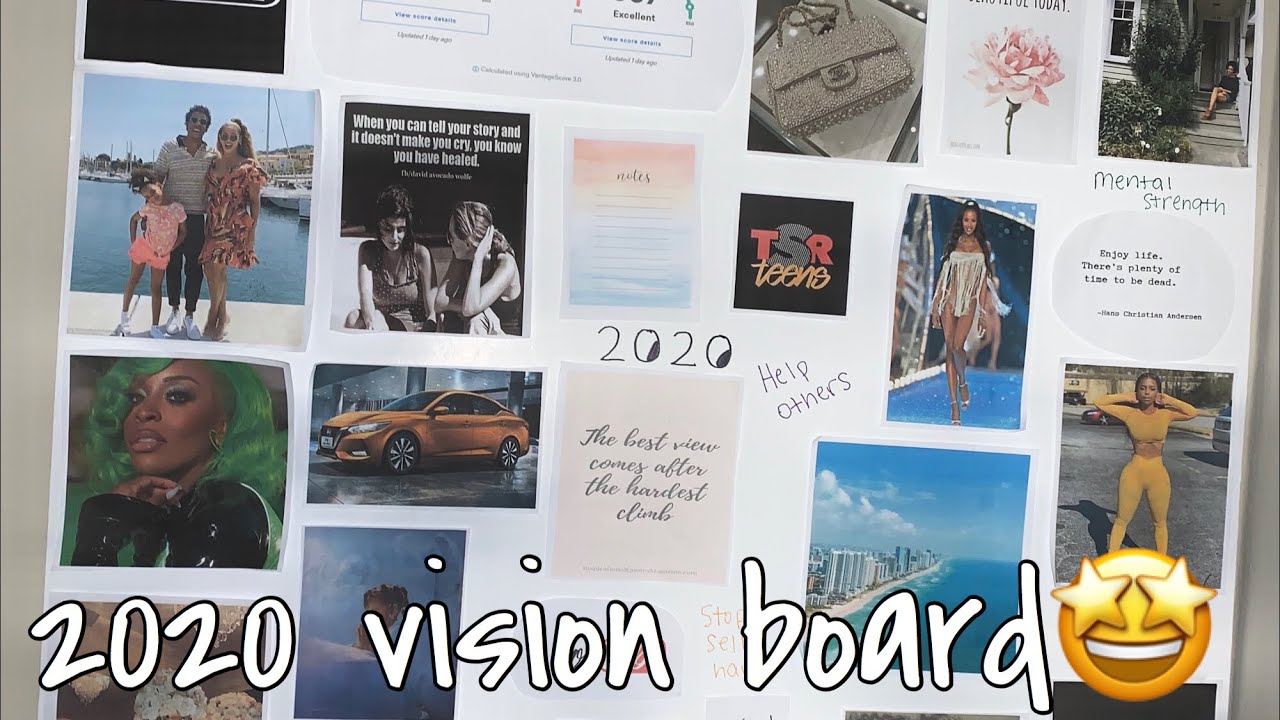 A very complicated 2020 vision board | Amber Scholl edition - YouTube