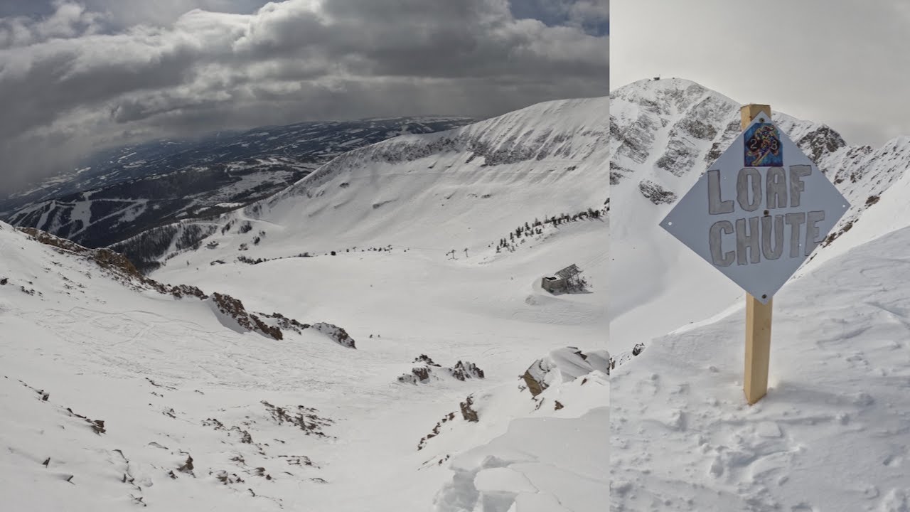 Loaf Chute - snowboarding Big Sky A-Z chutes - YouTube
