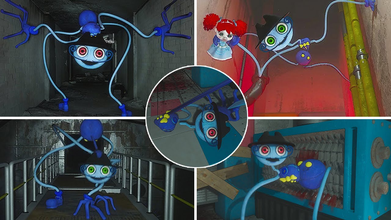 All Daddy Long Legs Encounters & Scary Moments - Poppy Playtime Chapter ...