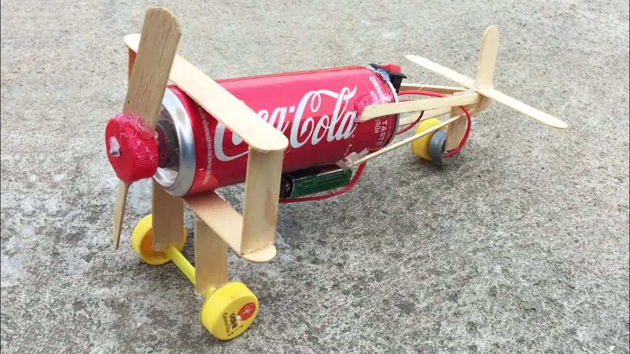 How to Make a Plane With DC Motor DIY at Home - Life Hacks - YouTube